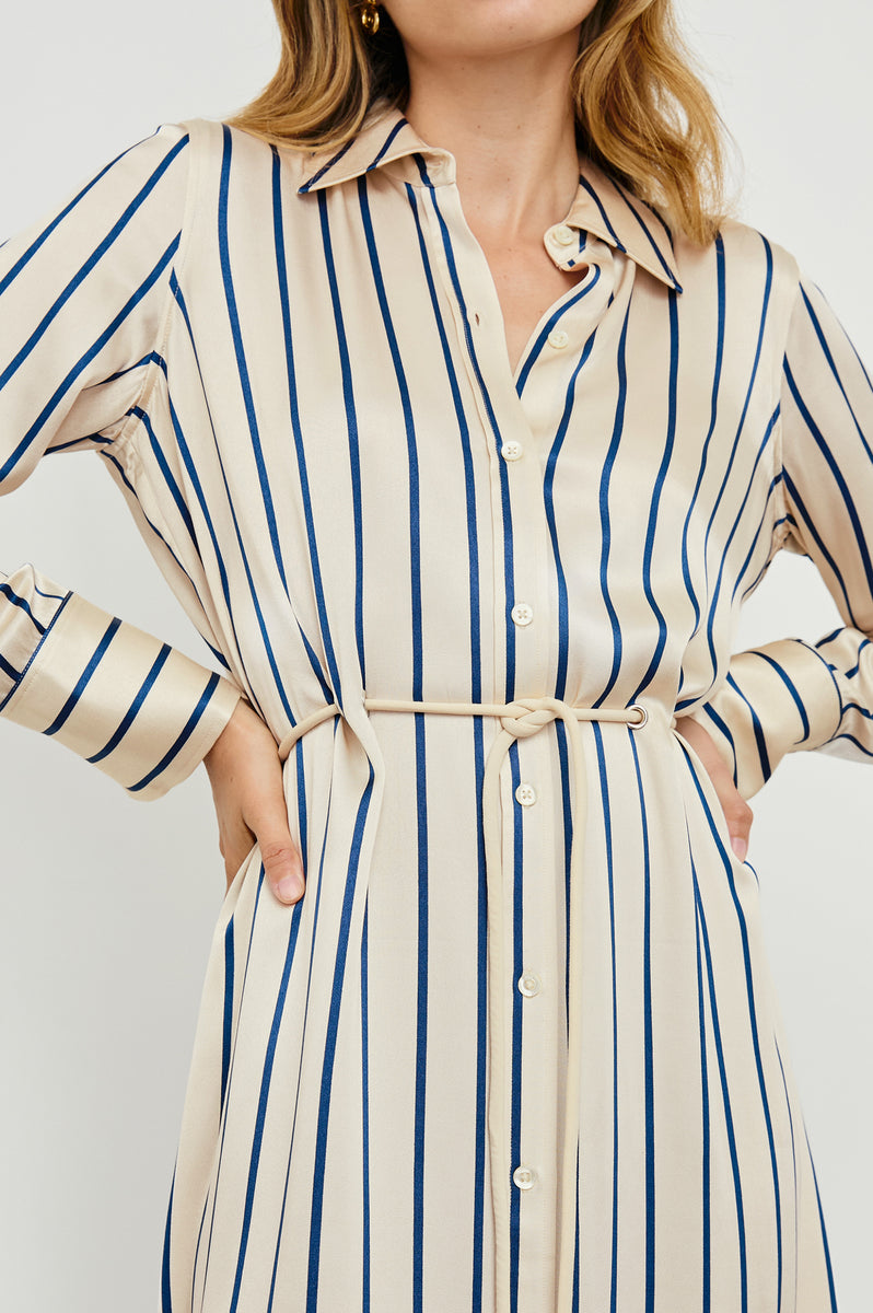 ANINA DRESS - CERAMIC NAVY STRIPE – Rails