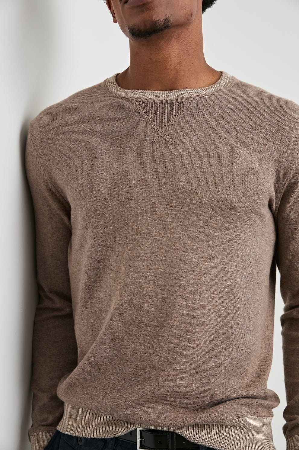 BURNS SWEATER - MOCHA HEATHER – Rails