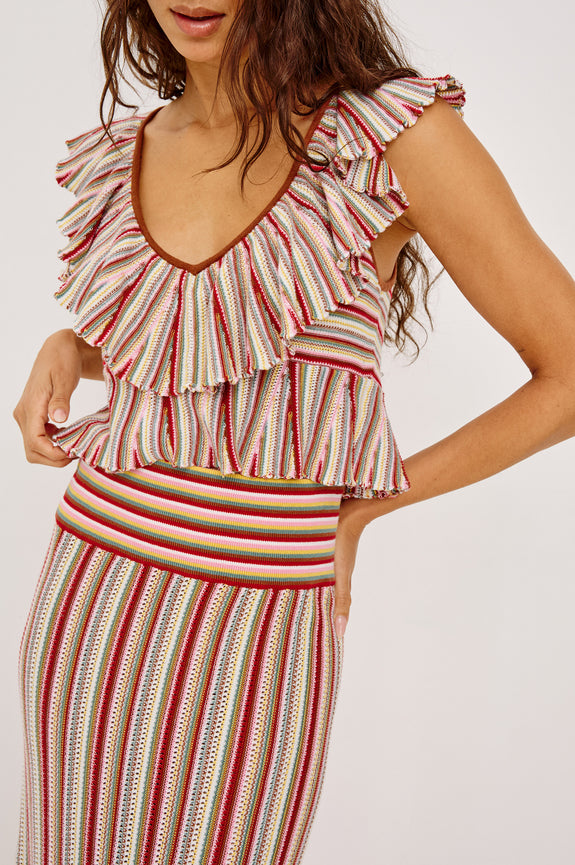 CARMELITA TOP - HAVANA STRIPE – Rails
