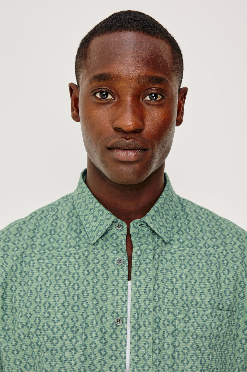 CARSON SHIRT - WAVY BATIK AQUA – Rails