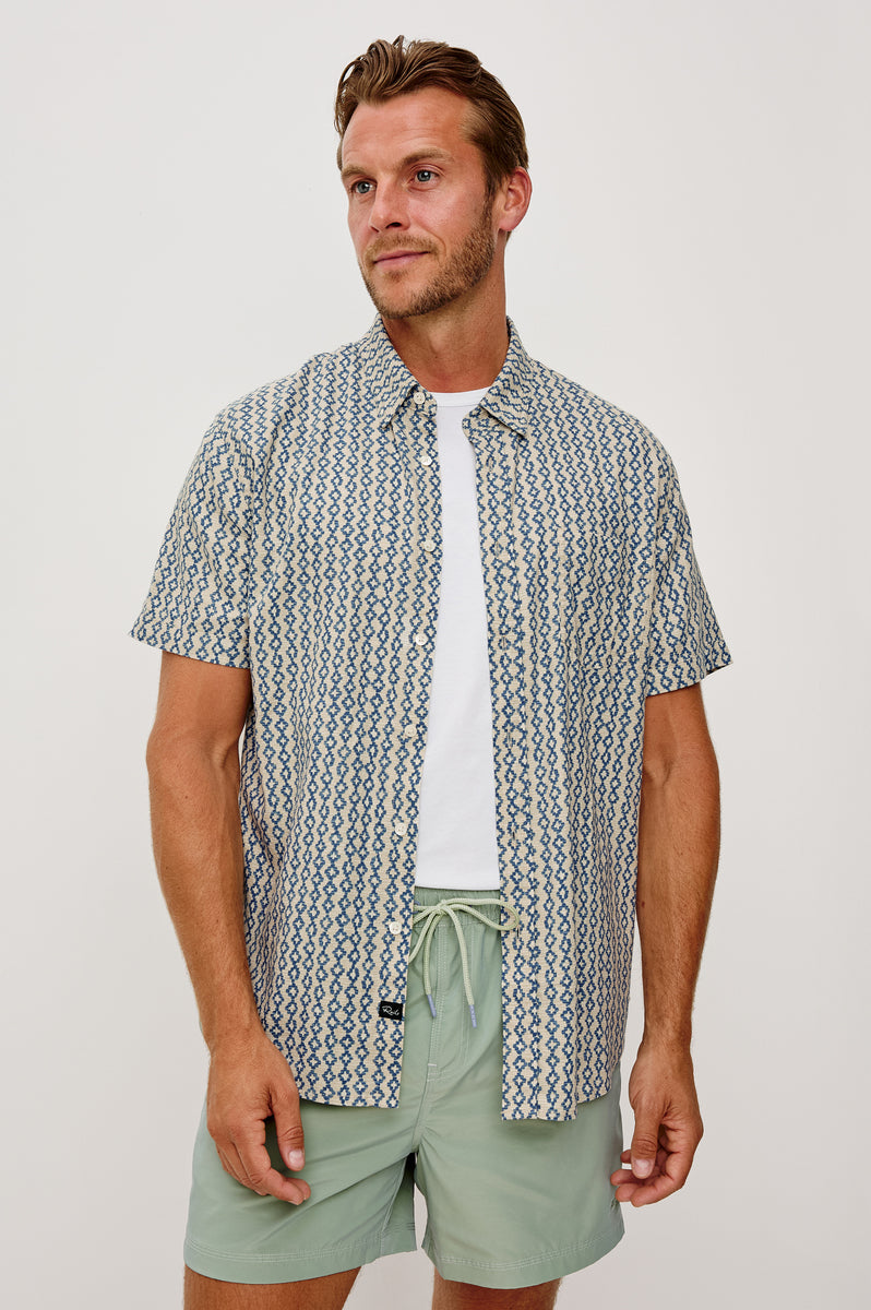 CARSON SHIRT - WAVY BATIK COAST – Rails