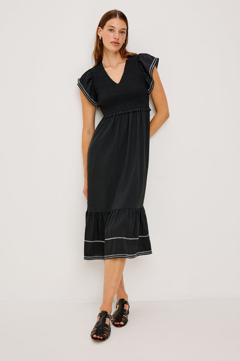 CLEMENTINE DRESS - BLACK – Rails