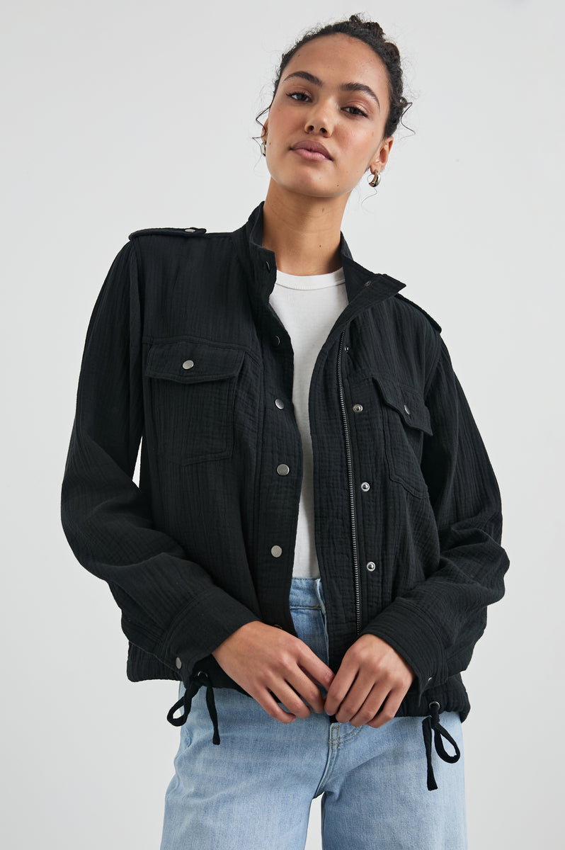 COLLINS JACKET - GAUZE BLACK – Rails
