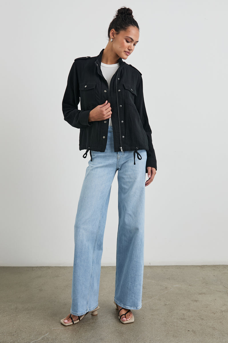 COLLINS JACKET - GAUZE BLACK – Rails