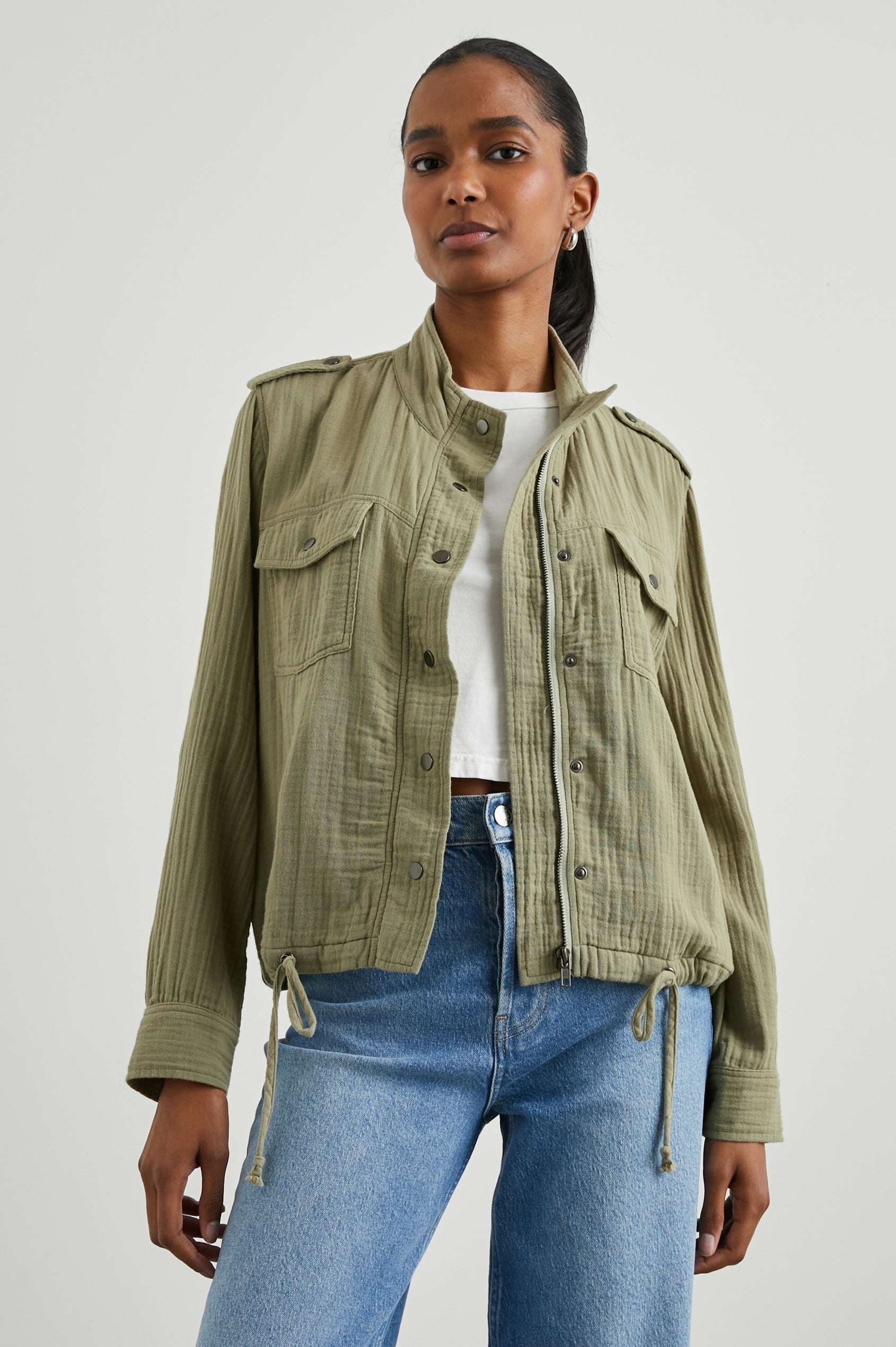 COLLINS JACKET - GAUZE BLACK – Rails