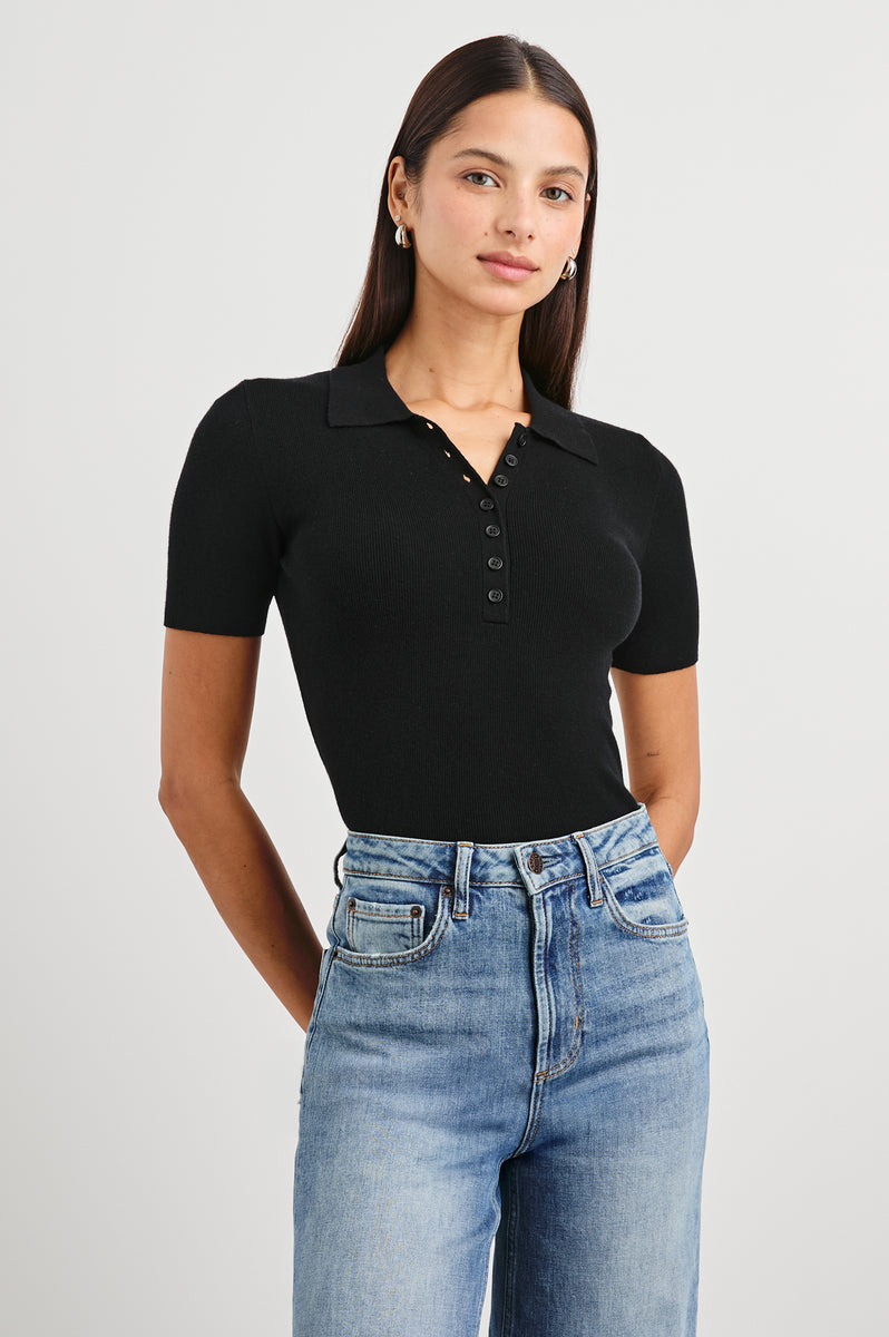 COURT POLO SHIRT - BLACK – Rails