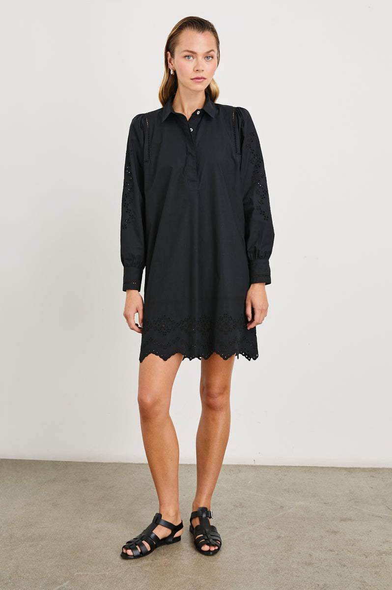 FERNANDA DRESS - BLACK EYELET – Rails