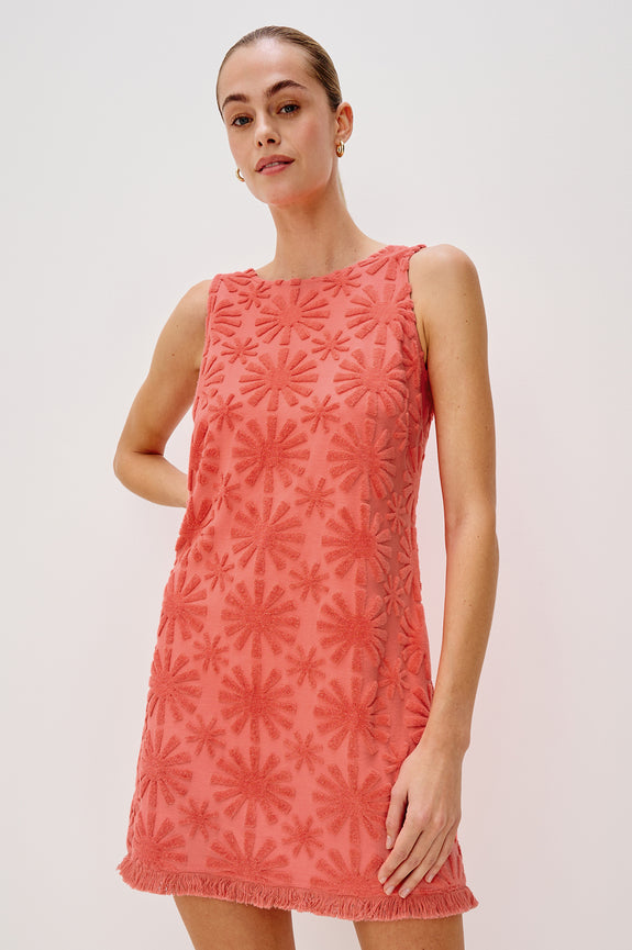 GINGER DRESS - RED SUNBURST JACQUARD – Rails