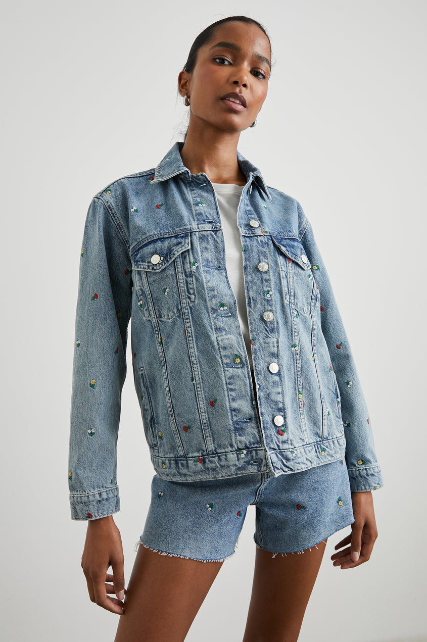 GROVE BOYFRIEND TRUCKER JACKET - FLOWER FIELD – Rails