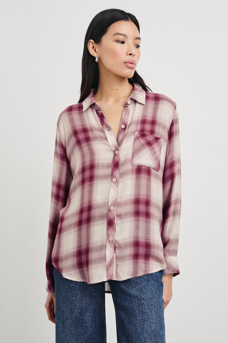 HUNTER SHIRT - FADED PLUM IVORY – Rails