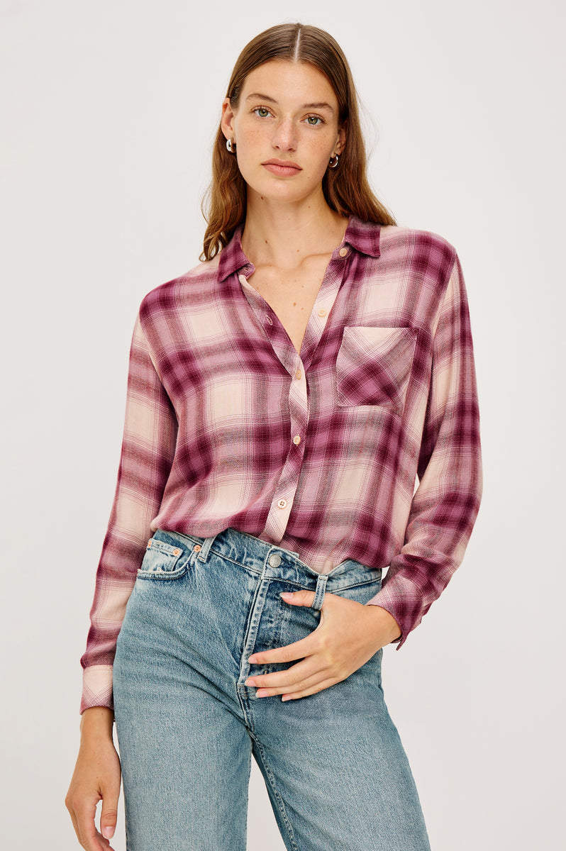 HUNTER SHIRT - FADED PLUM IVORY – Rails