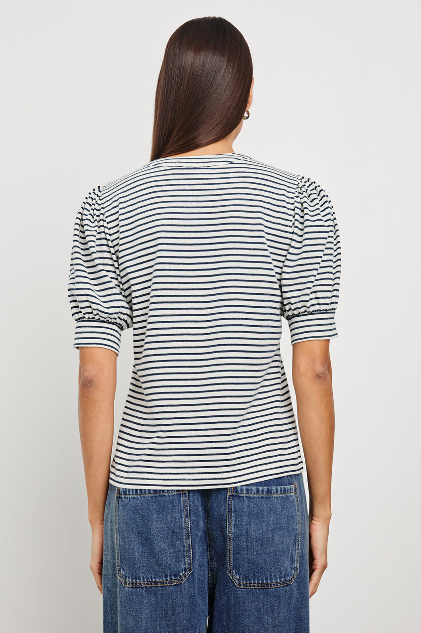 JEWEL TOP - NAVY IVORY STRIPE – Rails