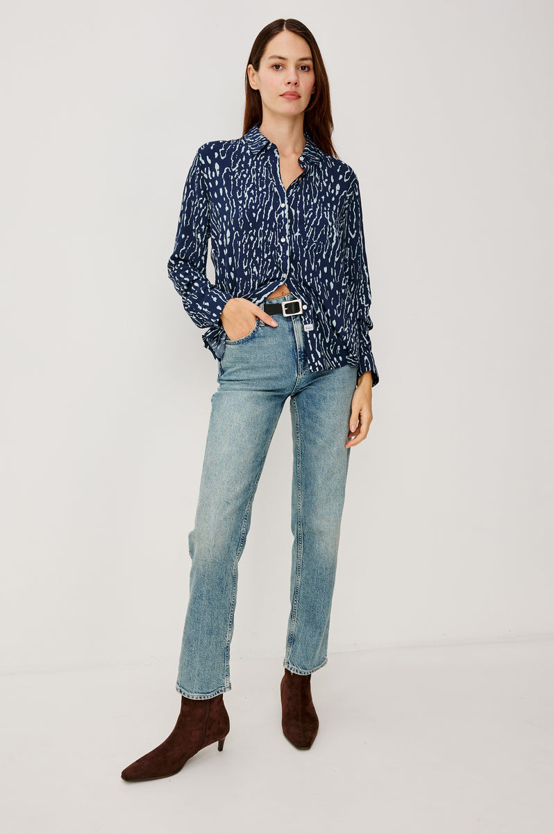 JOSEPHINE SHIRT - DARK NAVY LYNX – Rails