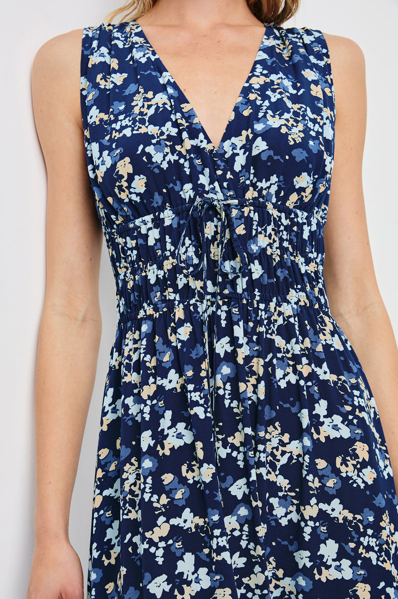LILITH DRESS - NAVY FLORA – Rails