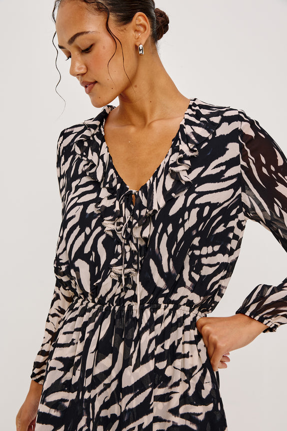 LUCRESIA DRESS - IVORY TIGER STRIPE – Rails