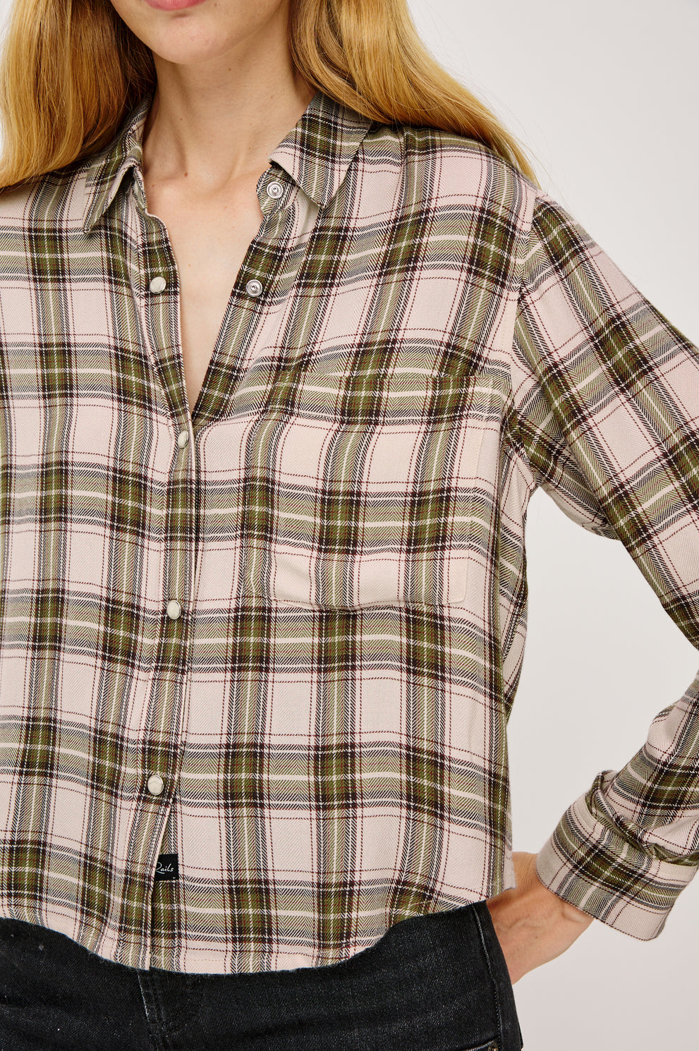 MALIN SHIRT - OLIVE BROWN CREAM – Rails