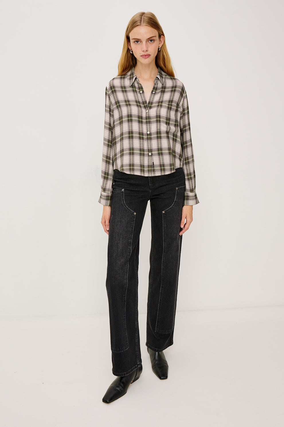 MALIN SHIRT - OLIVE BROWN CREAM – Rails