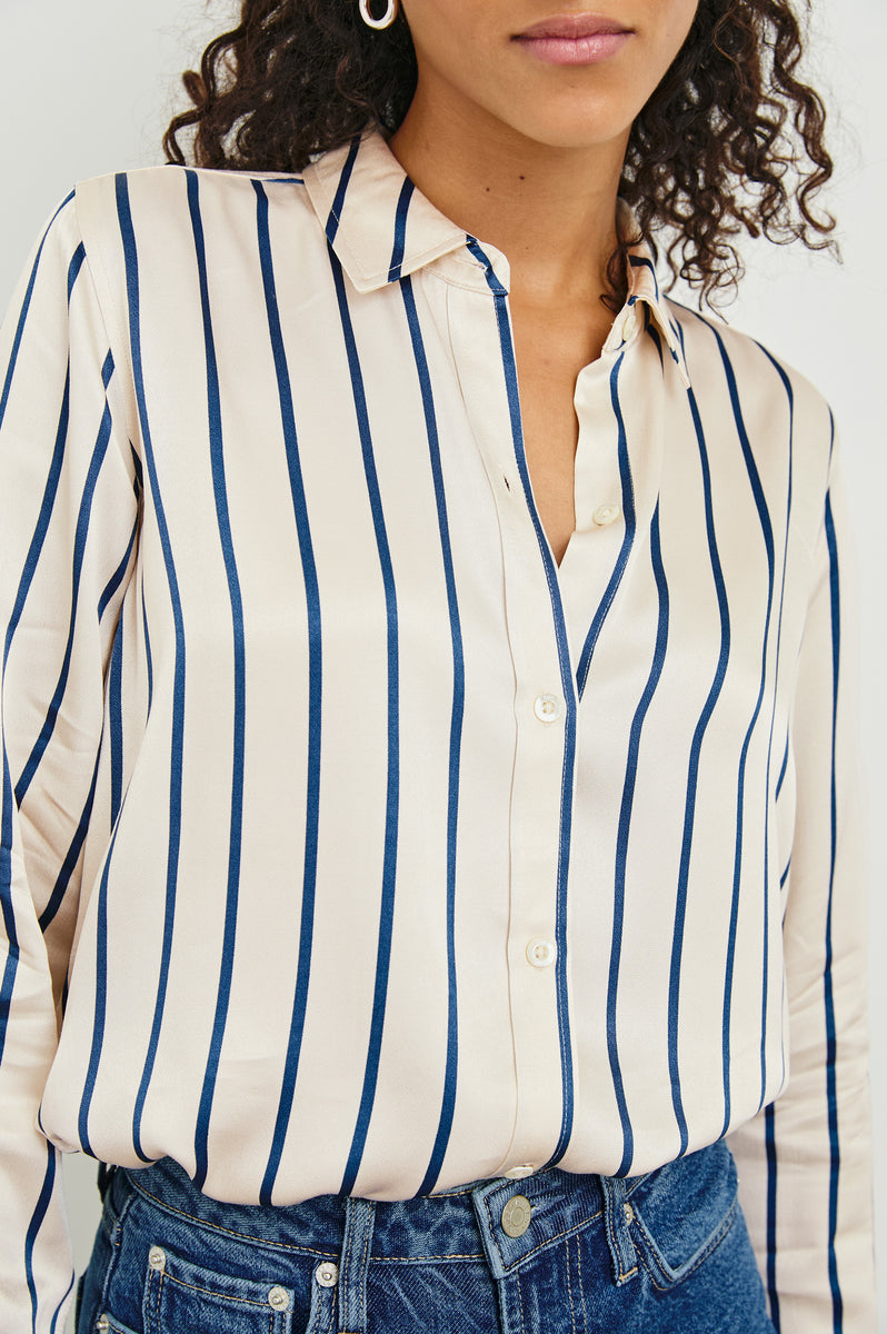 MARIA SHIRT - CERAMIC NAVY STRIPE – Rails