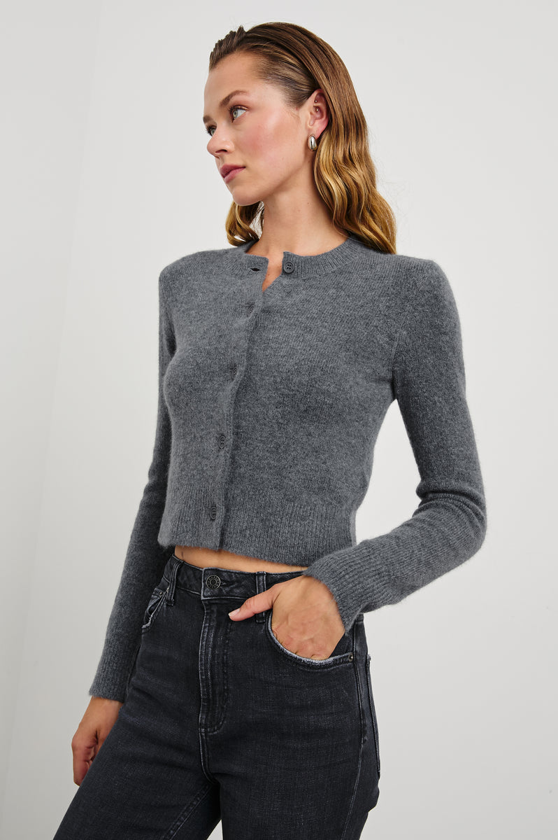 MATILDA CARDIGAN - CHARCOAL – Rails