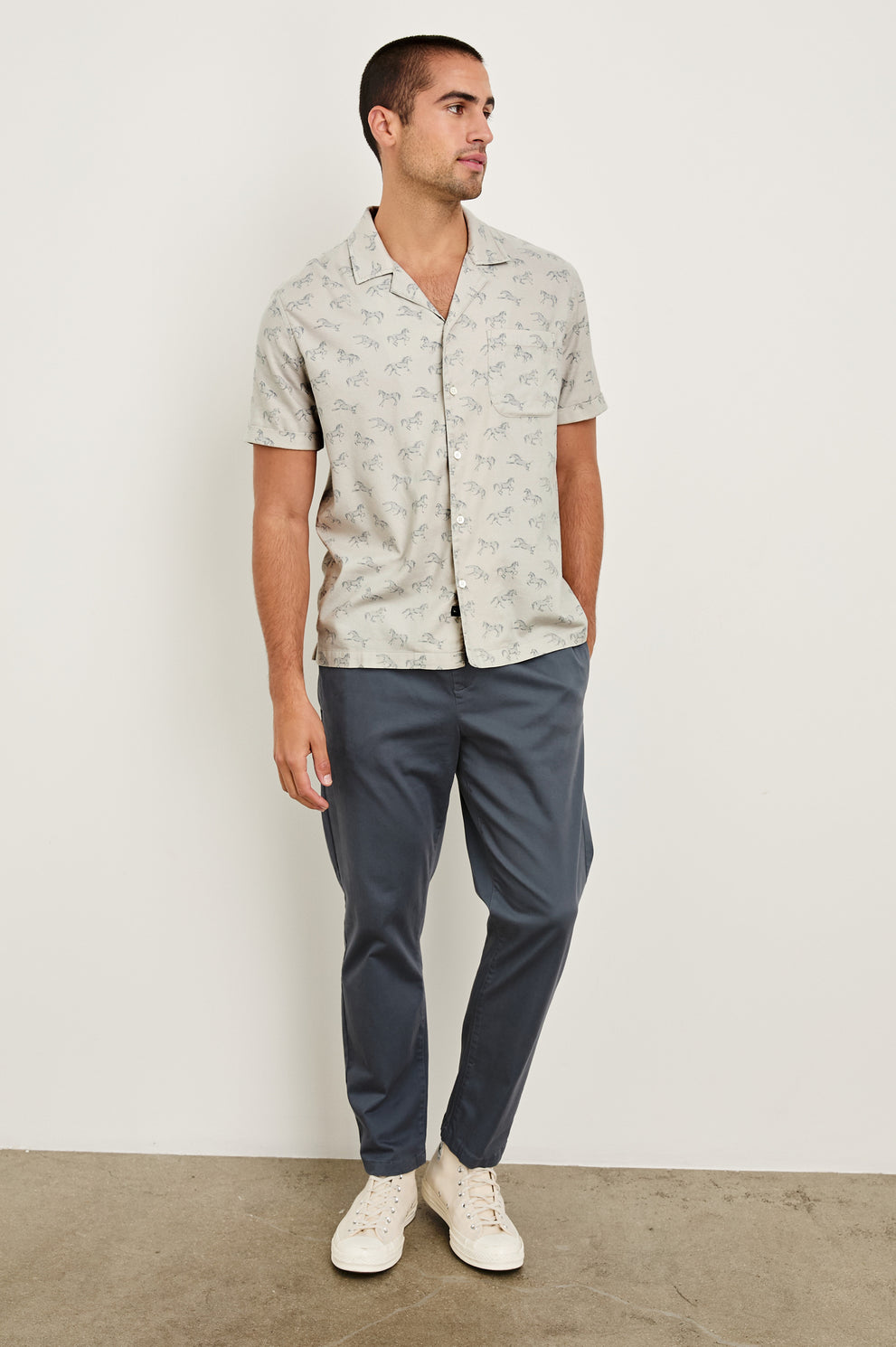 MORENO SHIRT - WATERCOLOR OLIVE BRASS – Rails