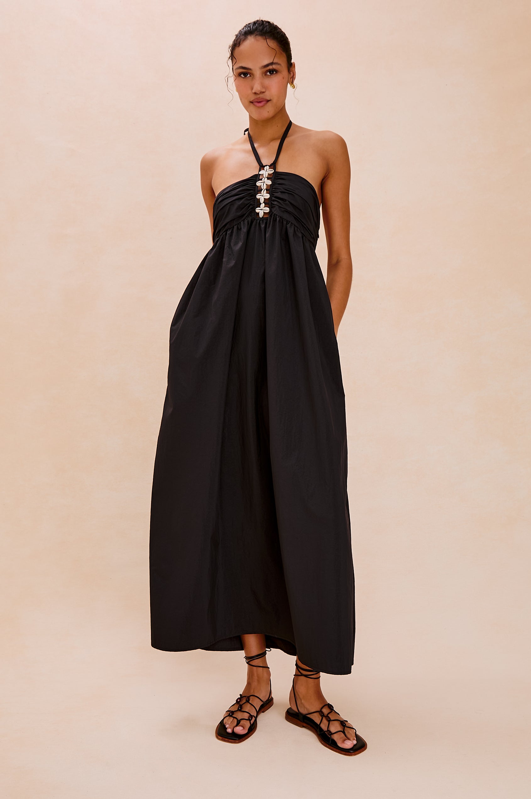 PALAZZO DRESS - BLACK – Rails