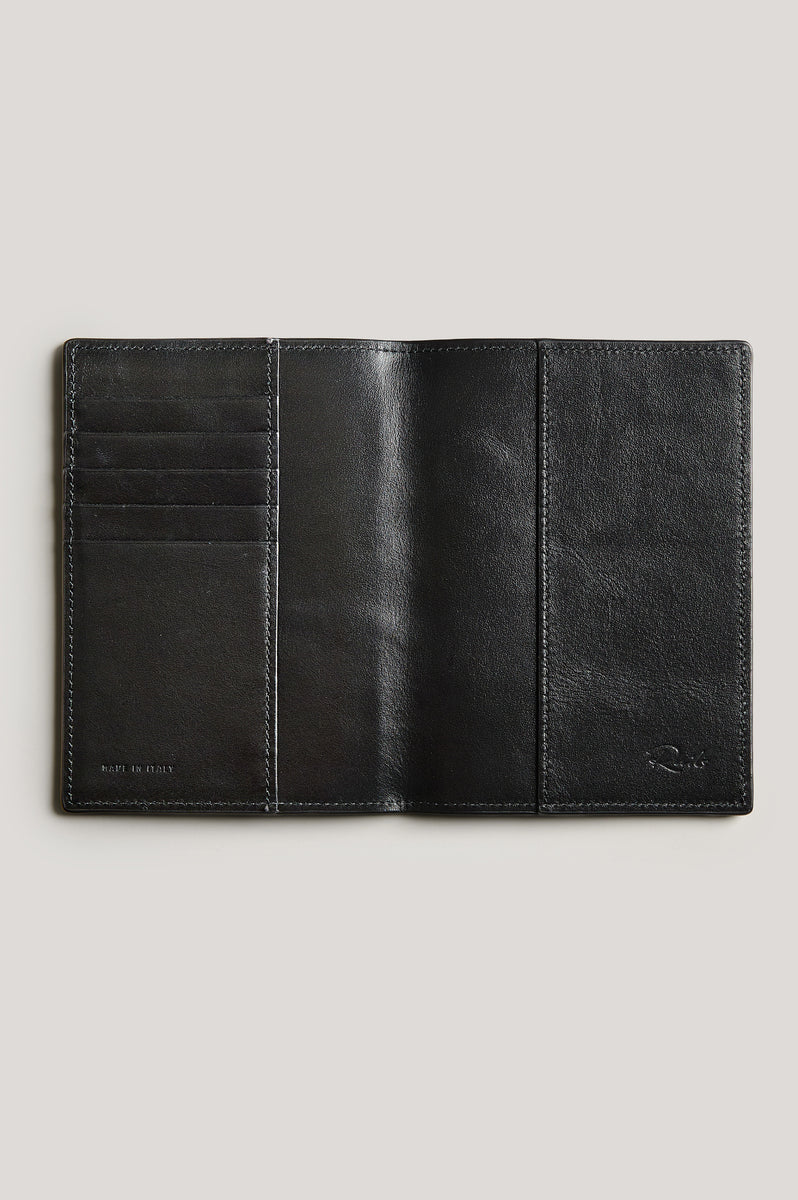 LEATHER PASSPORT HOLDER - BLACK – Rails
