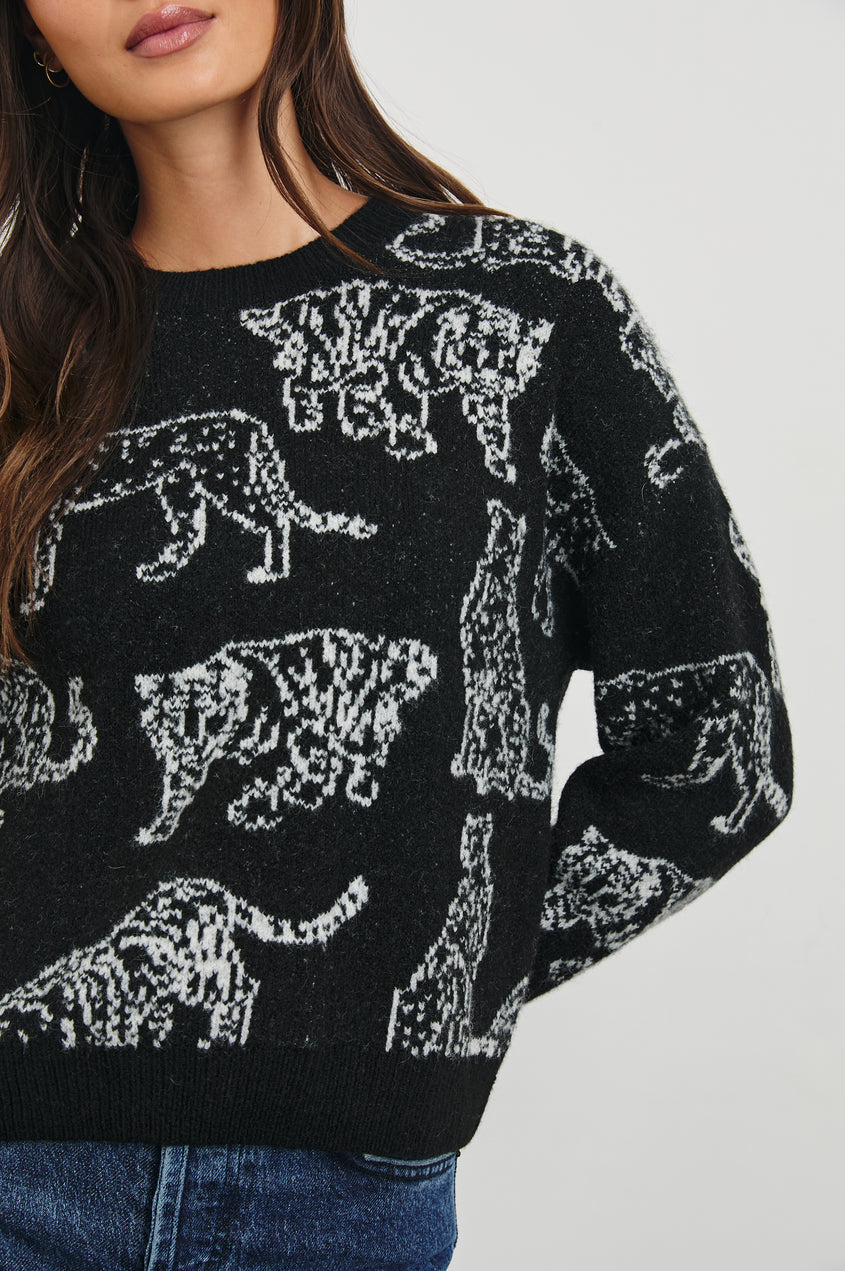 PERCI SWEATER - CHARCOAL CATS – Rails
