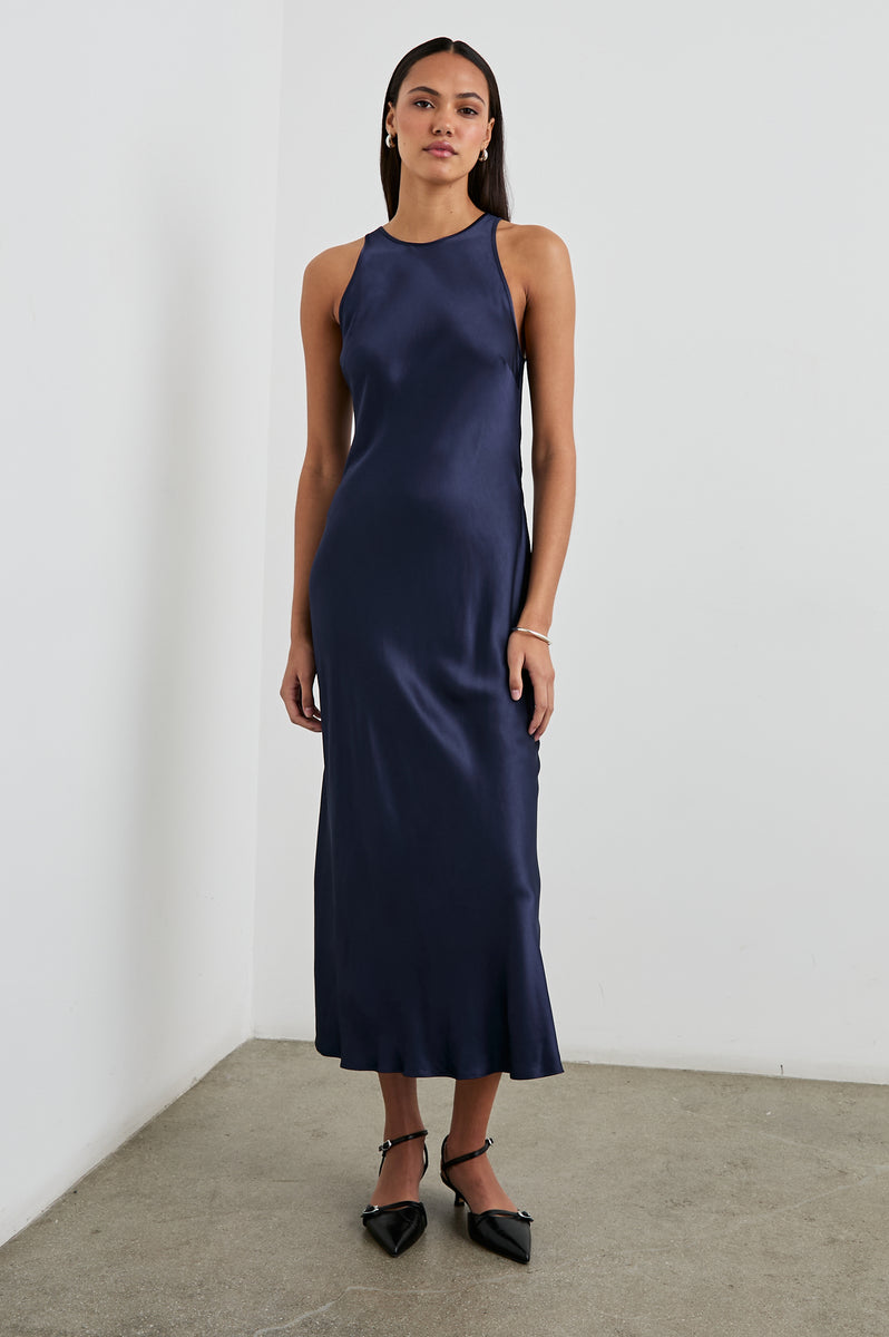 SOLENE DRESS - NAVY – Rails