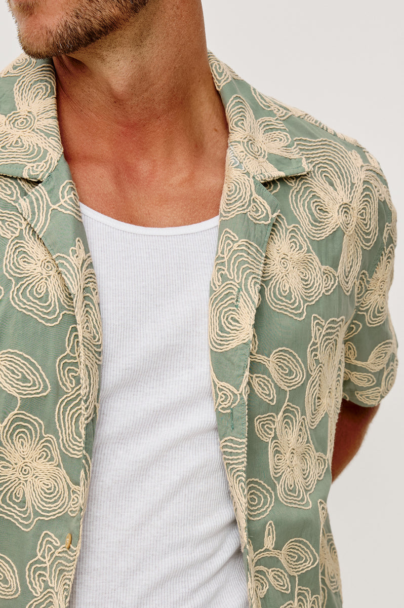 TYLER SHIRT - FLORAL ROPE JADE – Rails