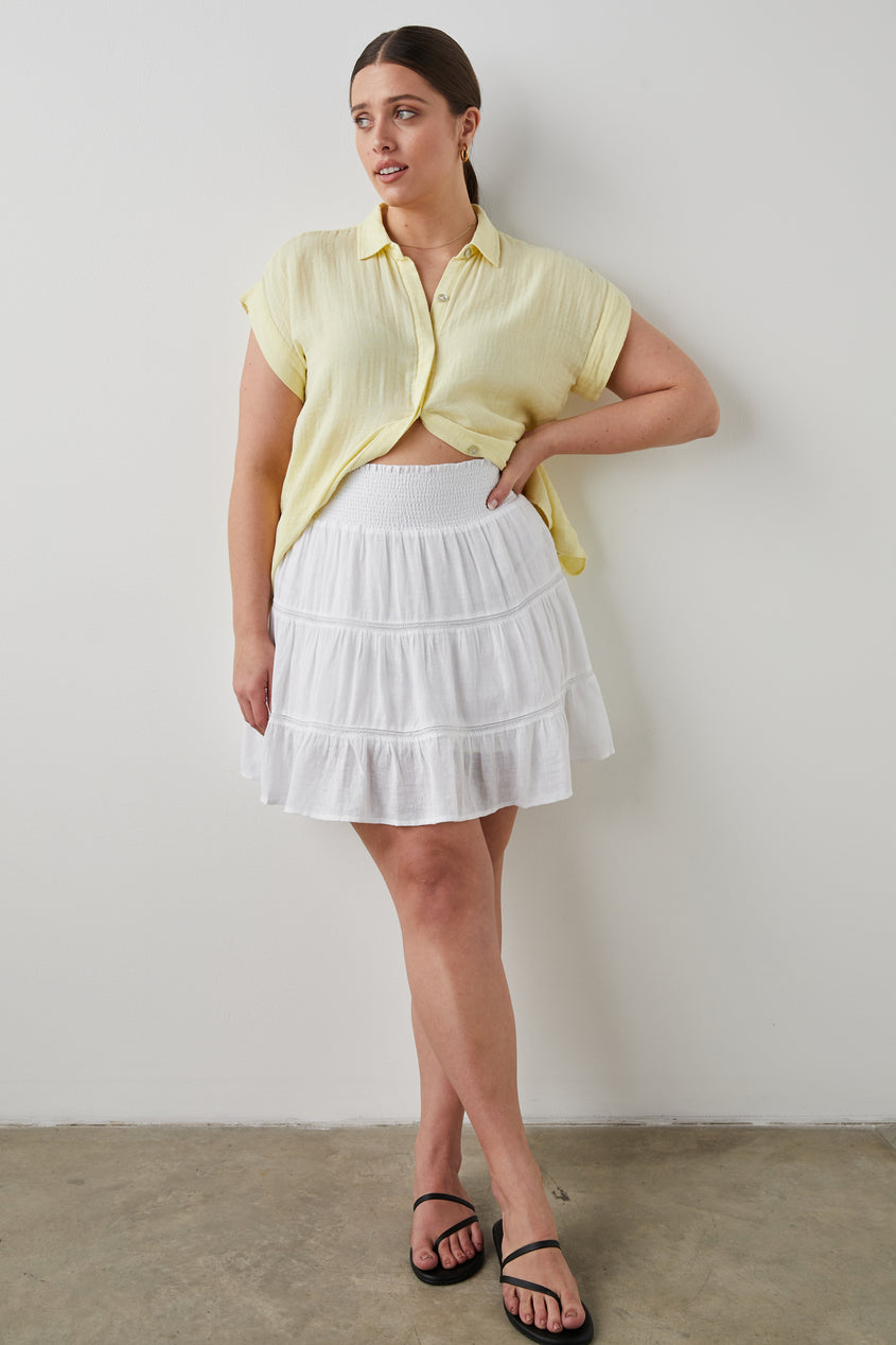 ADDISON SKIRT - WHITE LACE DETAIL – Rails