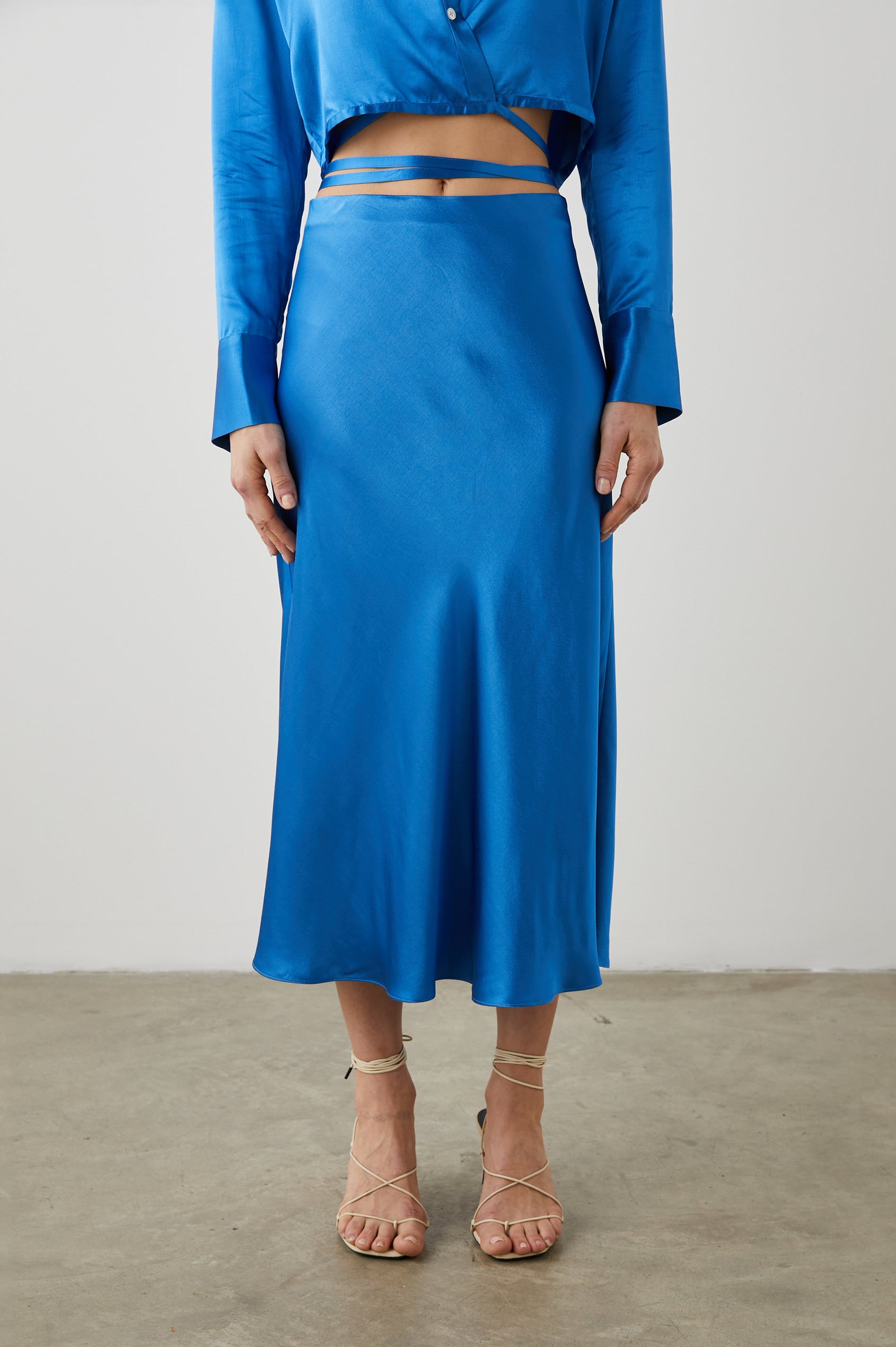 Anya Skirt Navy Rails