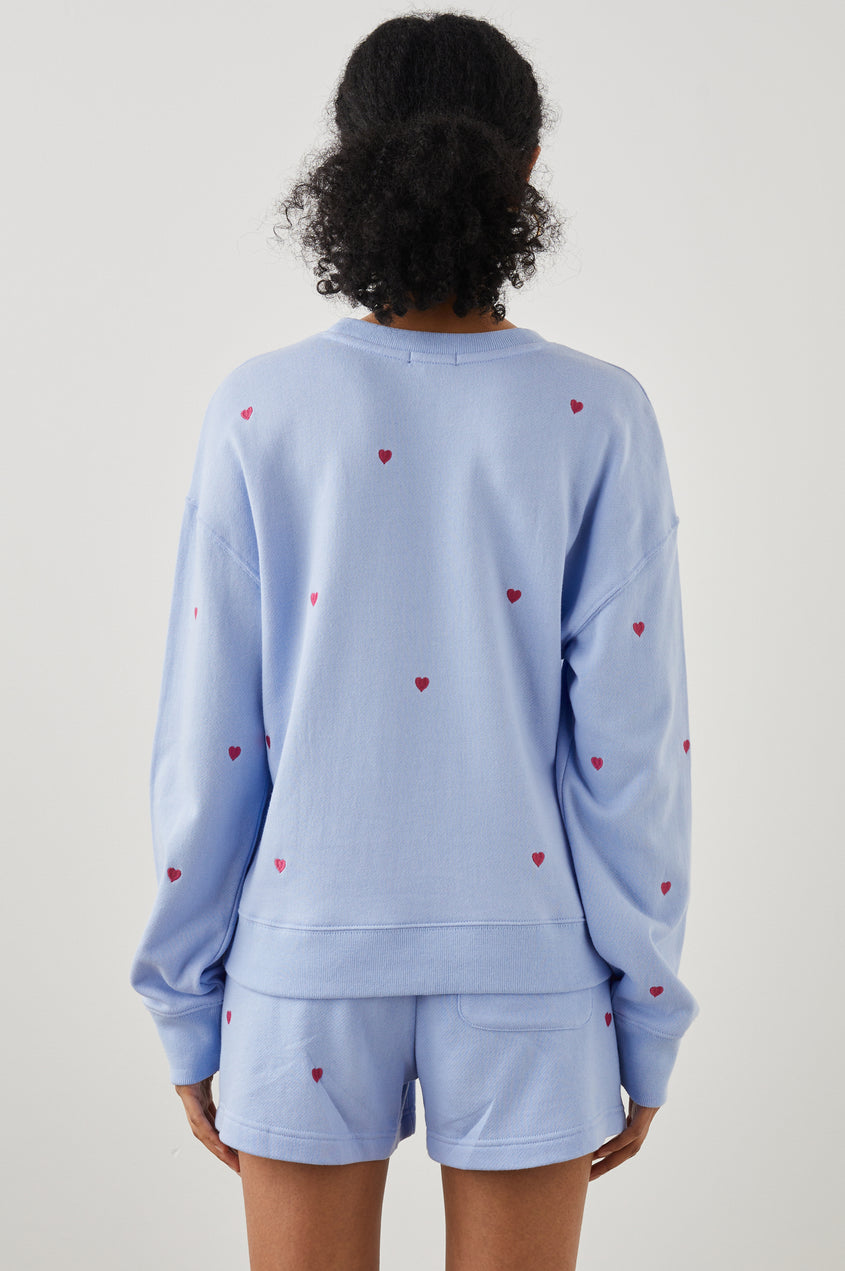 RAMONA SWEATSHIRT - PINK HEART EMBROIDERY – Rails
